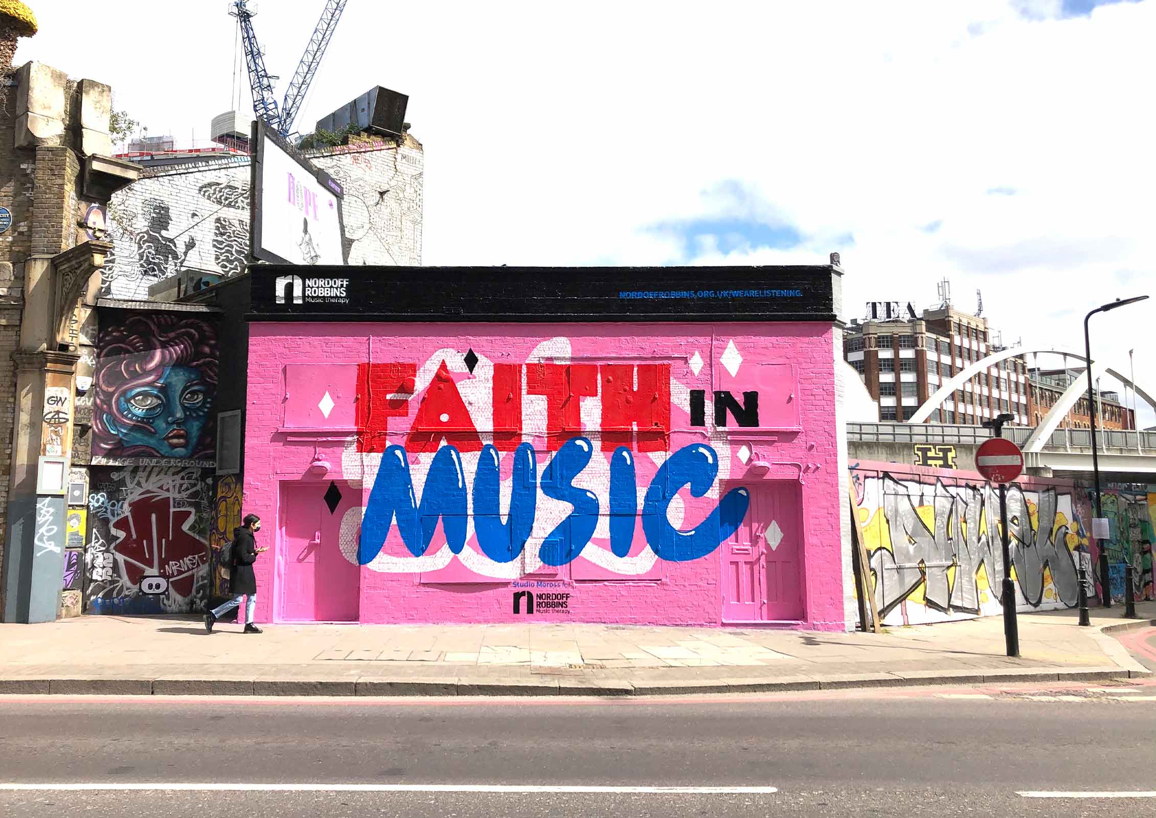 Studio Moross and Nordoff Robbins Adorn East London With Vibrant Mural